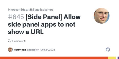 Side Panel Allow Side Panel Apps To Not Show A Url · Issue 645 · Microsoftedge