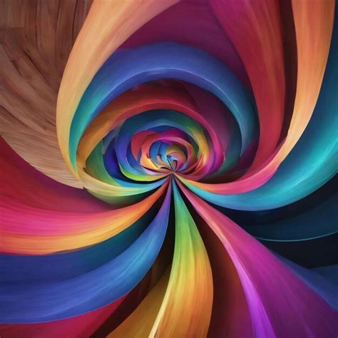 Premium Ai Image Colorful Spiral Abstract Circular Rotating Spiral