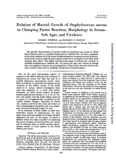 Pdf Bacteriology Vol For Relation Of Mucoid Growth Of Staphylococcus … · Modified