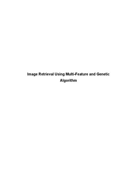 multi feature and genetic algorithm pdf information retrieval hue