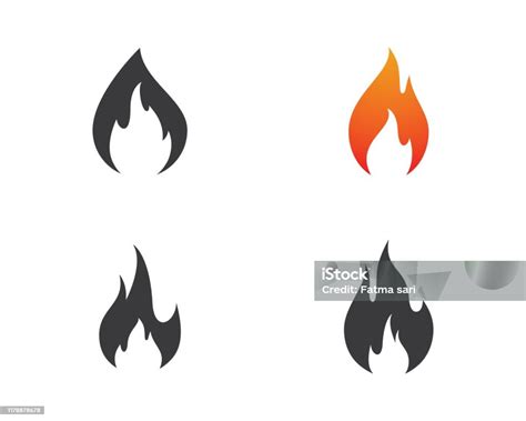 Ikon Vektor Simbol Api Ilustrasi Stok Unduh Gambar Sekarang Api Api Berkobar Api Unggun