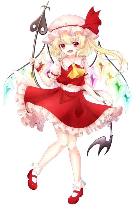 Rina Sukareltuto Flandre Scarlet Touhou Commentary Request Highres 1girl Ascot Blonde