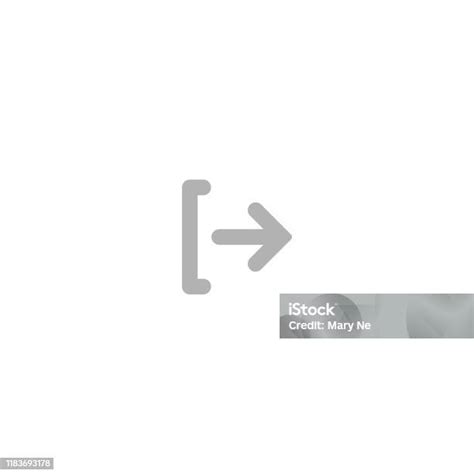 종료 또는 로그아웃 로그오프 아이콘 흰색에 격리 회색 둥근 오른쪽 둥근 화살표 와 괄호 0명에 대한 스톡 벡터 아트 및 기타 이미지 Istock