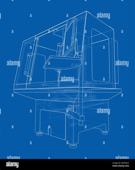Metalworking Cnc Milling Machine Vector Stock Vector Image And Art Alamy