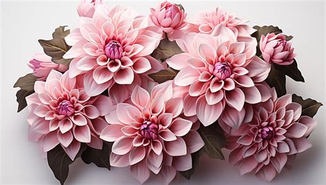 Premium Photo Isolated White Background Floral Elevation View