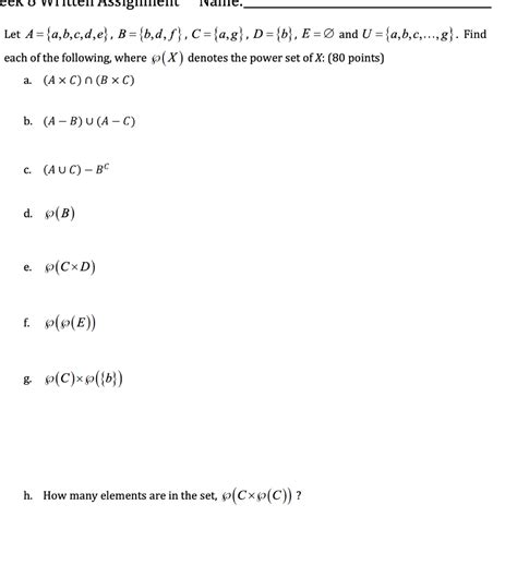 Solved Ass Let A A B C D E B B D F C A G Chegg