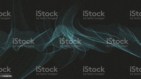 검은 배경에 추상 디지털 사운드 웨이브 기술 및 지진 파도 다이어그램 개념 음악 스튜디오 및 과학을위한 디자인 벡터