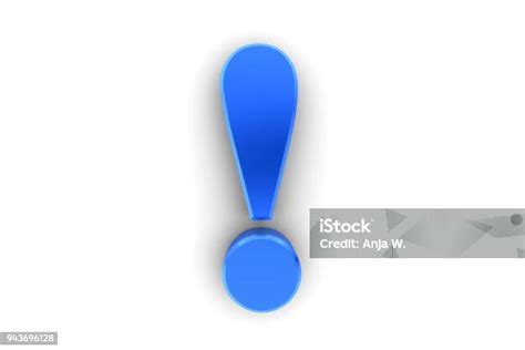 격리 된 흰 배경 잘라 느낌표 3d 파란색 느낌표 Warnnig 기호 조언을 기호 지침 아이콘 0명에 대한 스톡 사진 및 기타