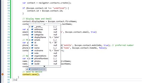 Android App Crashing On Contactsave When Using Id Apache Cordova