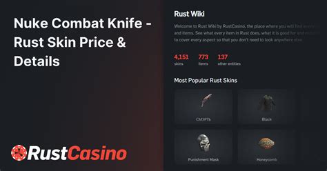 Nuke Combat Knife Rust Skin Price And Details Nuke Combat Knife Rust Skin Price And Details