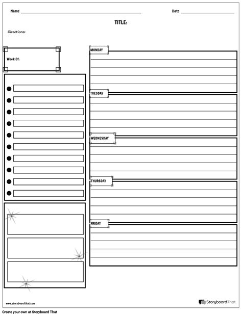 Týdenní Plán Storyboard By Cs Examples