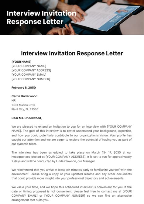 How To Answer To An Interview Invitation Email