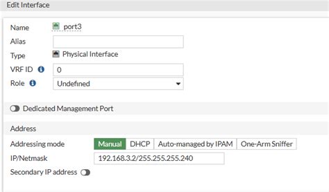 Technical Tip Unable To Configure Gateway Address Fortinet Community