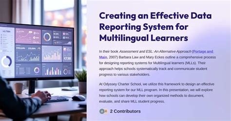 Creating An Effective Data Reporting System For Multilingual Learners