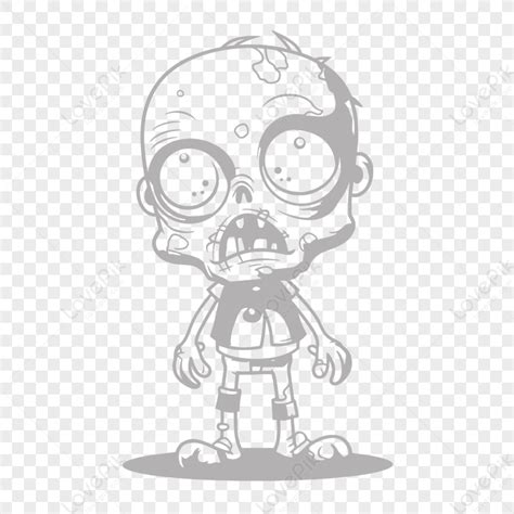 만화 좀비 캐릭터 벡터 일러스트 개요 스케치 드로잉 소매 라인 아트 Png 일러스트 무료 다운로드 Lovepik