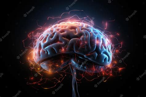 Premium Photo Brain With Electrical Impulses And Neural Endings Nervous System