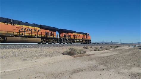Eb Bnsf Power Move Train At Newberry Springs Ca Bigbossrailfanner Youtube