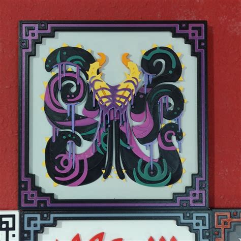 👹 Nu Udra Icon Plate From Monster Hunter Multi Color ・ 3mf File For