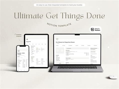 ultimate gtd notion template personal gtd template all in one notion