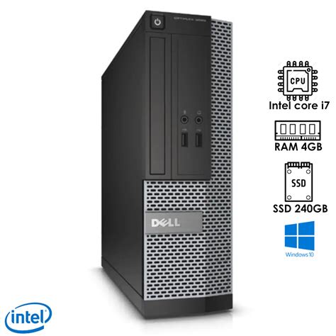 Desktop Cpu Dell Optiplex Intel Core I7 Ram 4gb Ssd 240gb