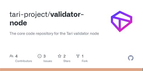 Github Tari Project Validator Node The Core Code Repository For The Tari Validator Node