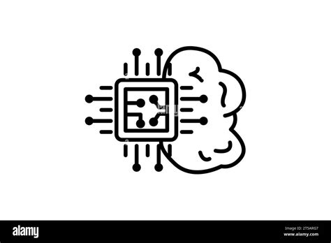 Artificial Intelligence Icon Brain And Cpu Icon Related To Device