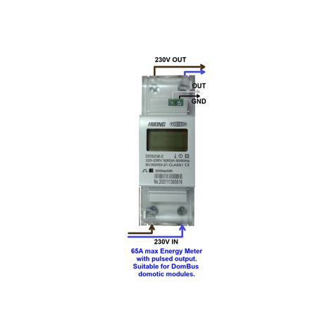 Dds238 2 Power And Energy Meter 230v 65a With 1 Pulsed S0 Output