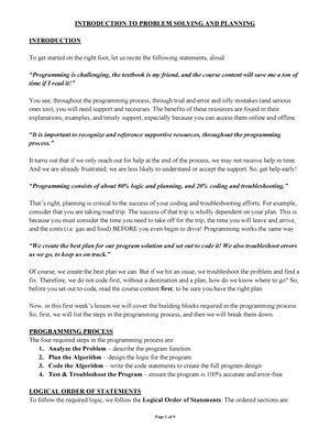 CPT167Lesson 3 Lesson 3 THE SELECTION STRUCTURE INTRODUCTION