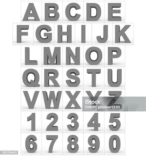문자와 숫자 3d 회색 흰색 절연 3차원 형태에 대한 스톡 사진 및 기타 이미지 3차원 형태 개체 그룹 그림자 Istock