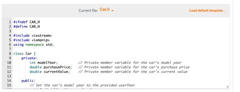Solved In C Please LAB Car Value Classes Given Chegg