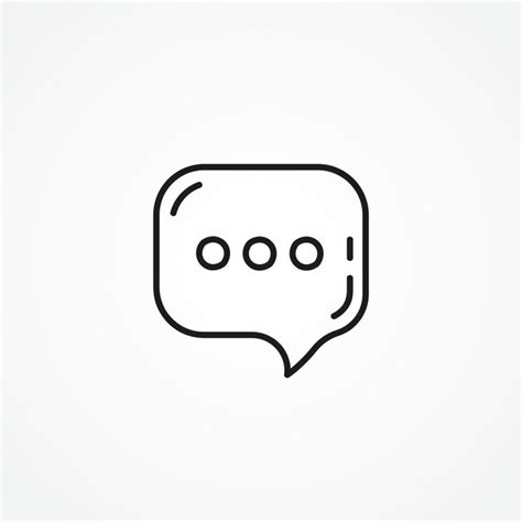 Premium Vector Talk Bubble Speech Line Icon Speech Bubble Outline Icon