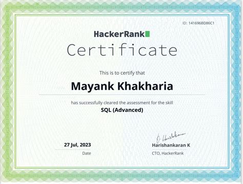 Hackerrank Sqlcertification Advancedsql Mayank Khakharia