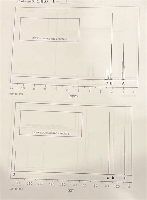 Solved Problem 9 Cho U Draw Structure And Annotate C B A 11 10 9 8