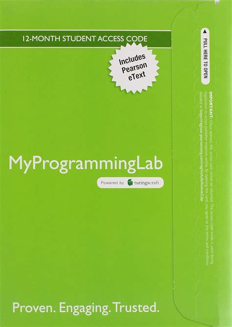 mylab programming with pearson etext access code card