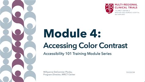 Accessibility 101 Training Series The Multi Regional Clinical Trials Center Of Brigham And
