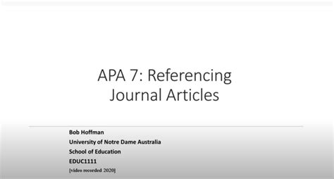 Journals Newspapers And Magazines Apa Referencing 7th Edition University Library At The