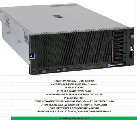 Ibm X3850 X5 Server 4u Rack Server For Rental In Chennai Id 19137956788