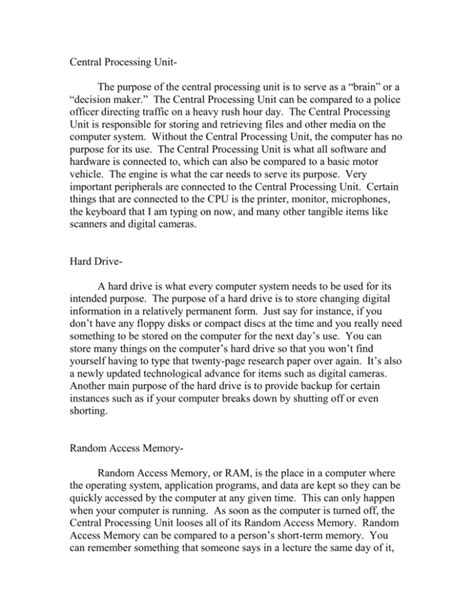 Central Processing Unit