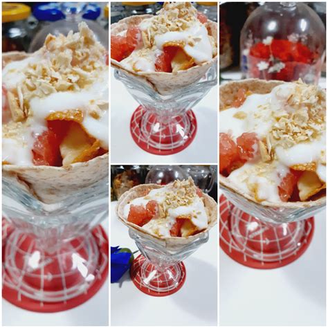 또띠아 콘 간식 아침식사 브런치 디저트 간단 레시피 과일 요거트