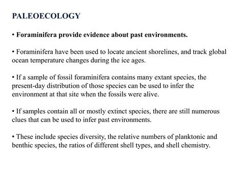 Foraminifera And Its Applications Pptx