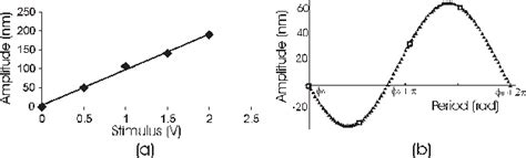 Vibration Amplitude Versus Excitation Voltage And Reconstructed Motion