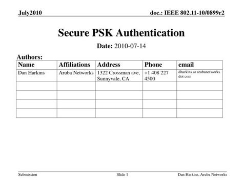 Ppt Secure Psk Authentication Powerpoint Presentation Free Download Id 4746193
