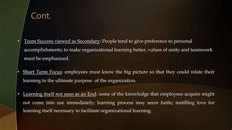 Learning Organizations Ppt