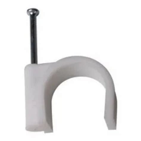 Plastic White Hi Tech 25mm Primium Cable Nails Clips Packaging Size