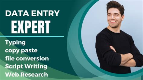 be your expert in data entry typing script writing and file