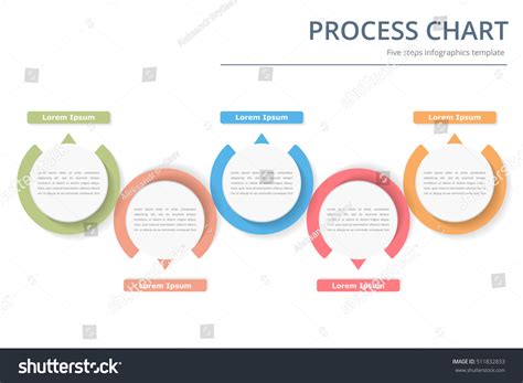 Process Diagram Template Circles Flowchart Workflow Stock Vector