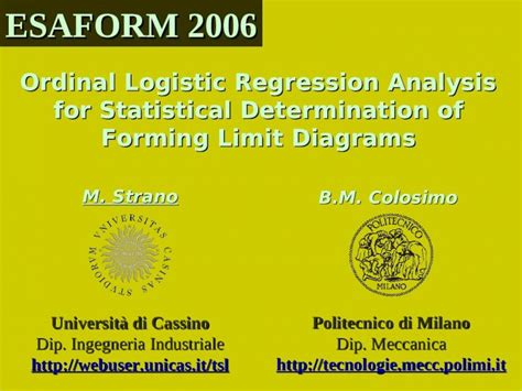 Ppt Ordinal Logistic Regression Analysis For Statistical Determination Of Forming Limit