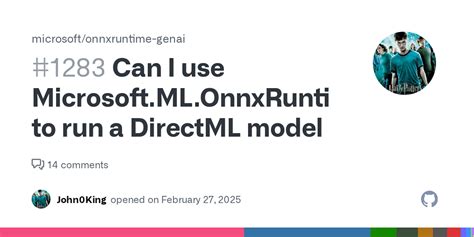 Can I Use Microsoftmlonnxruntimegenaicuda To Run A Directml Model · Issue 1283 · Microsoft