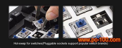 Switch Pluggable Mechanical Keyboard With Mixed Switches Custom Best RGB Backlit Programmable