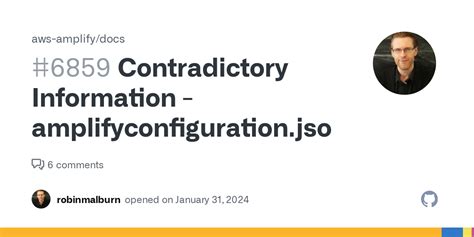 Contradictory Information Amplifyconfigurationjson · Issue 6859